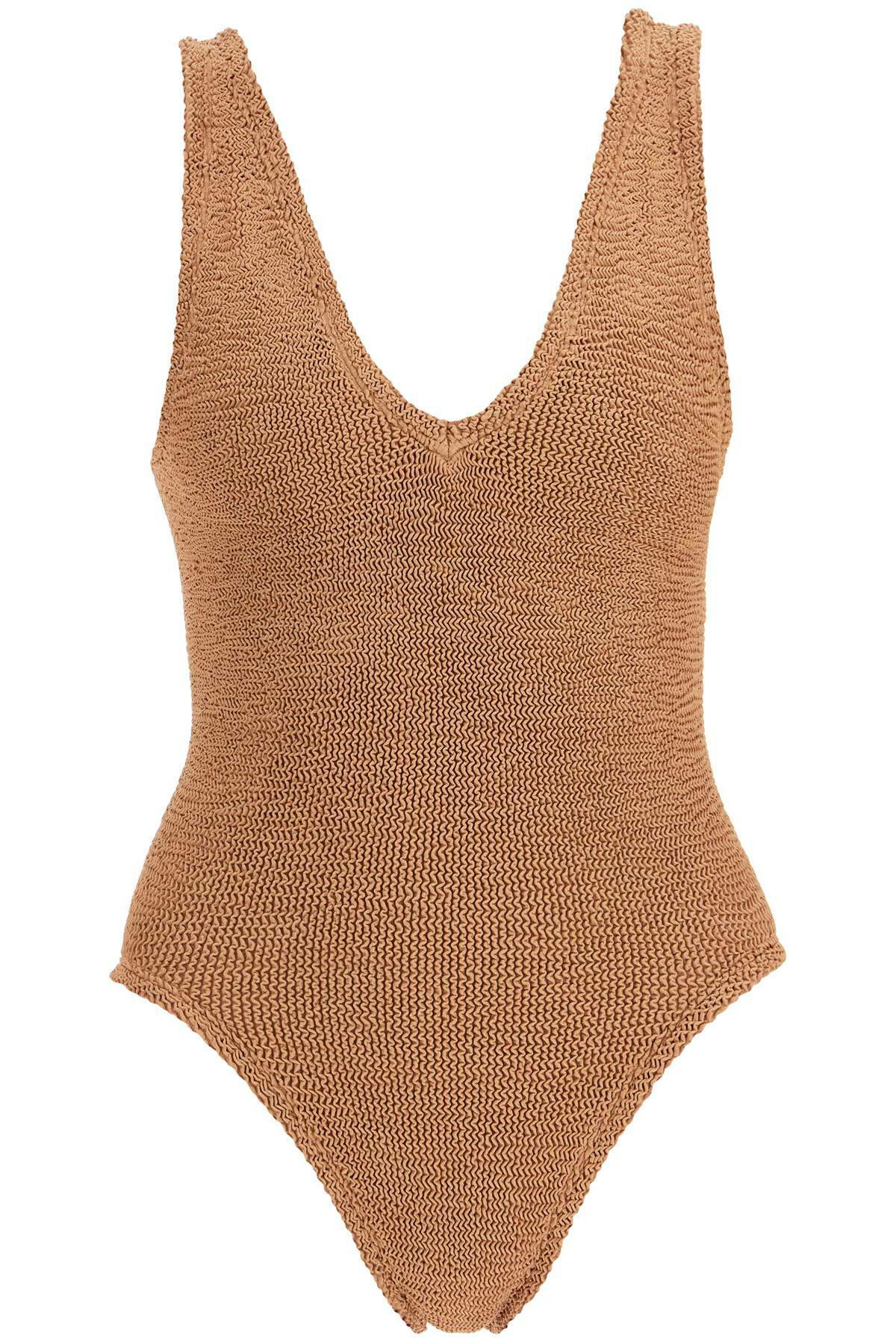 HUNZA G. sadie metallic one-piece Brown Hunza G