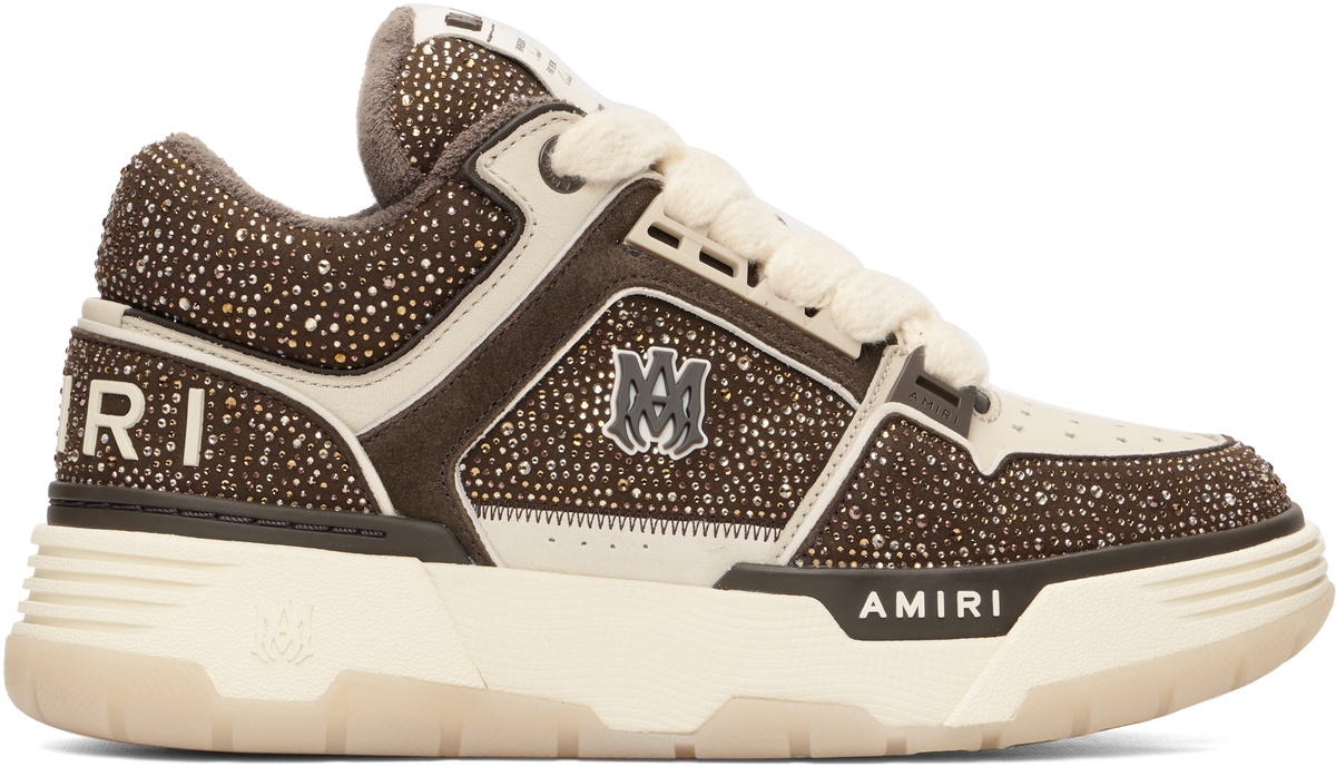 AMIRI Brown & Beige Crystal MA-1 Sneakers Amiri
