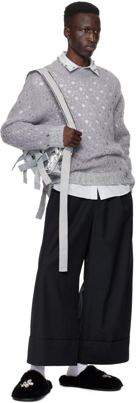 Simone Rocha Silver Classic Bow Crossbody Bag Simone Rocha