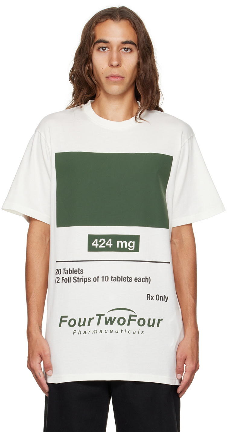 424 White Print T-Shirt 424