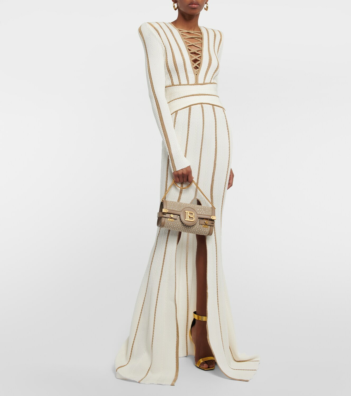 Balmain - B-Buzz 23 raffia crossbody bag Balmain