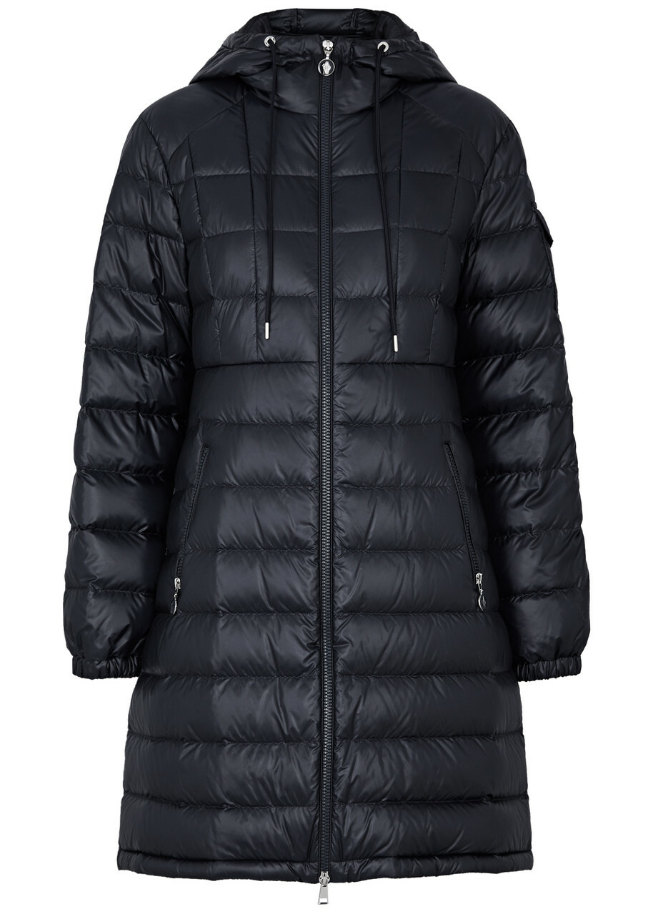 Moncler Amintore Quilted Shell Coat Dark Blue Moncler