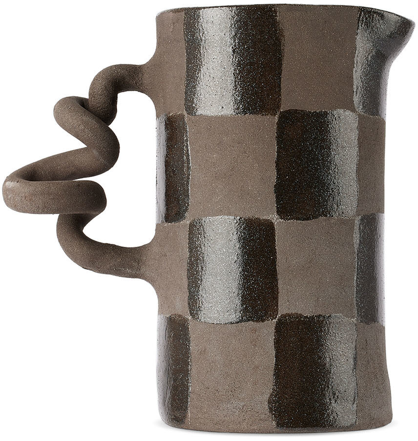 Harlie Brown Studio Black Large Check Wiggle Jug Harlie Brown Studio