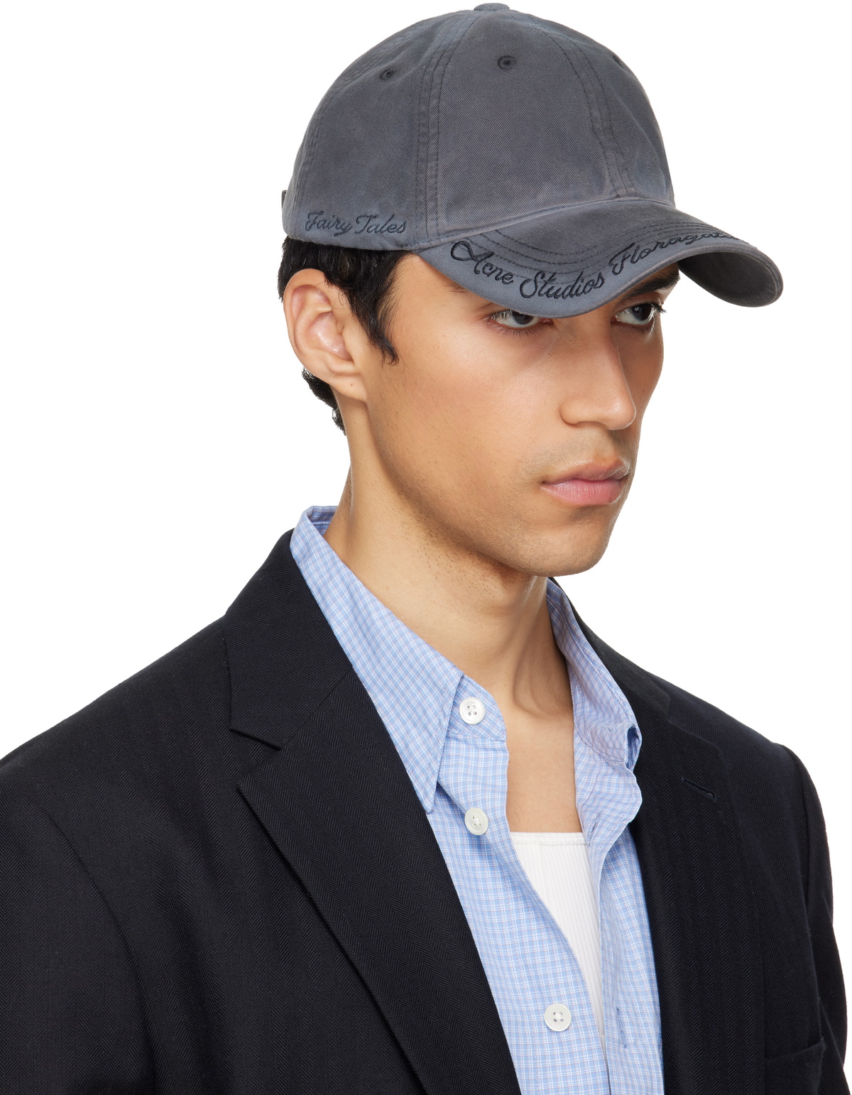 Acne Studios Gray Logo Cap Acne Studios