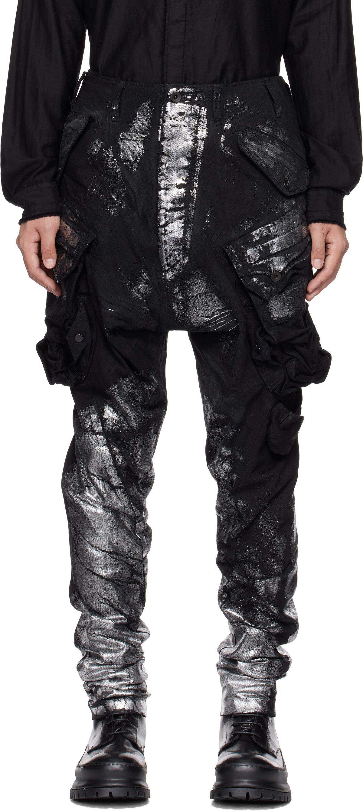 Julius Black Gasmask Cargo Pants Julius