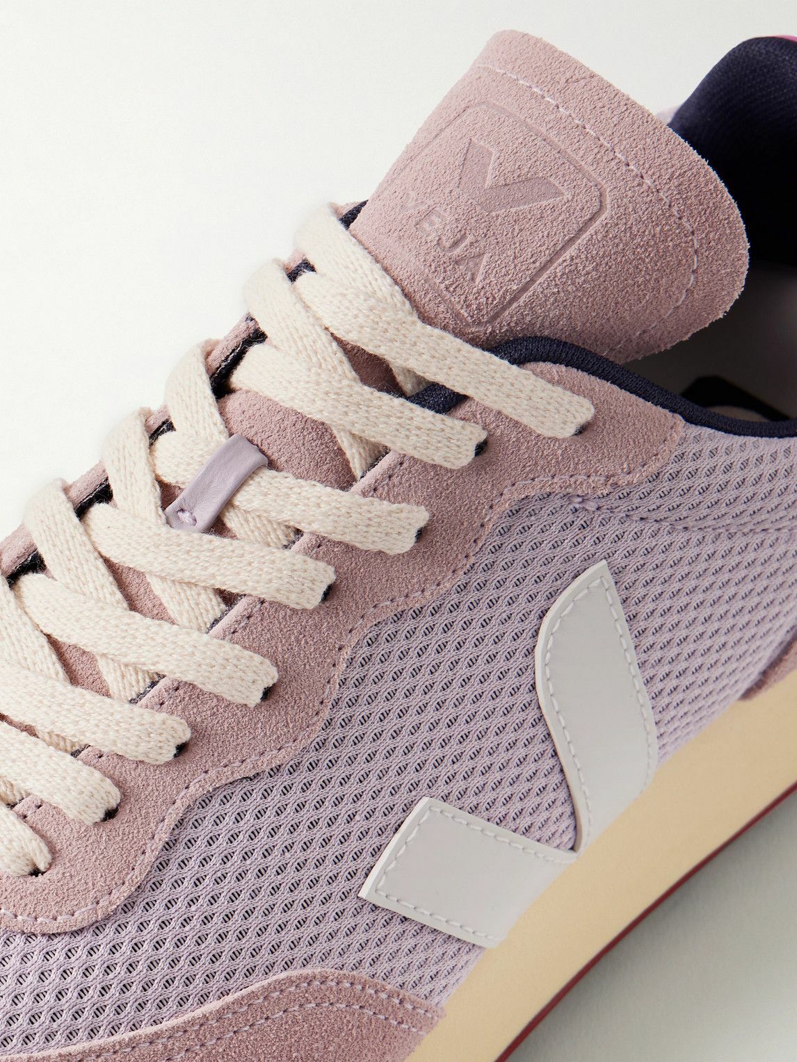 Veja - Rio Branco Leather-Trimmed Alveomesh and Suede Sneakers - Purple ...