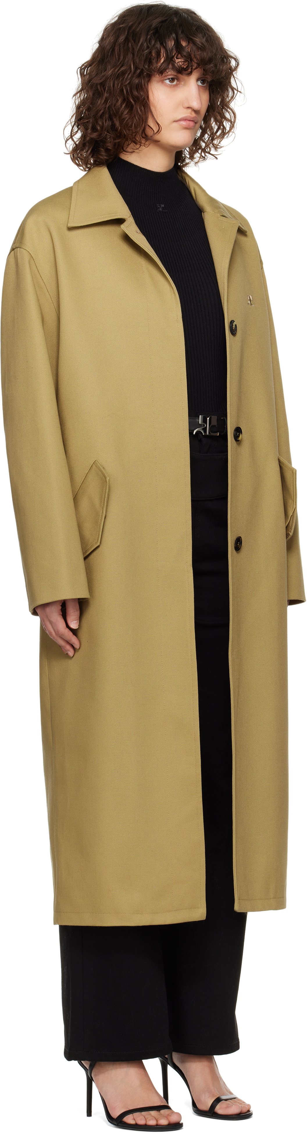 Courrèges Beige Cocoon Coat Courreges