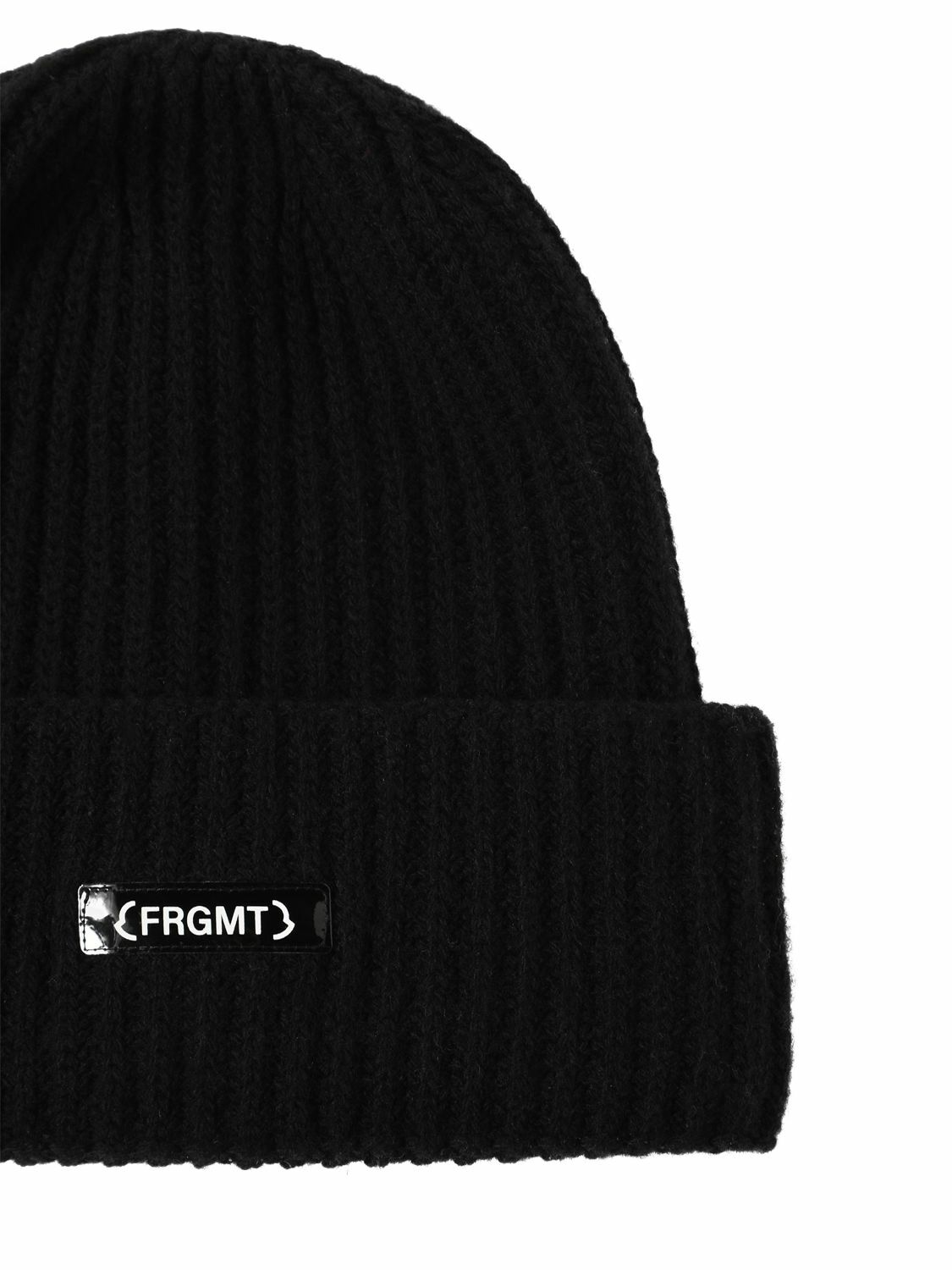 MONCLER GENIUS - Moncler X Frgmt Logo Wool Rib Beanie Hat Moncler Genius