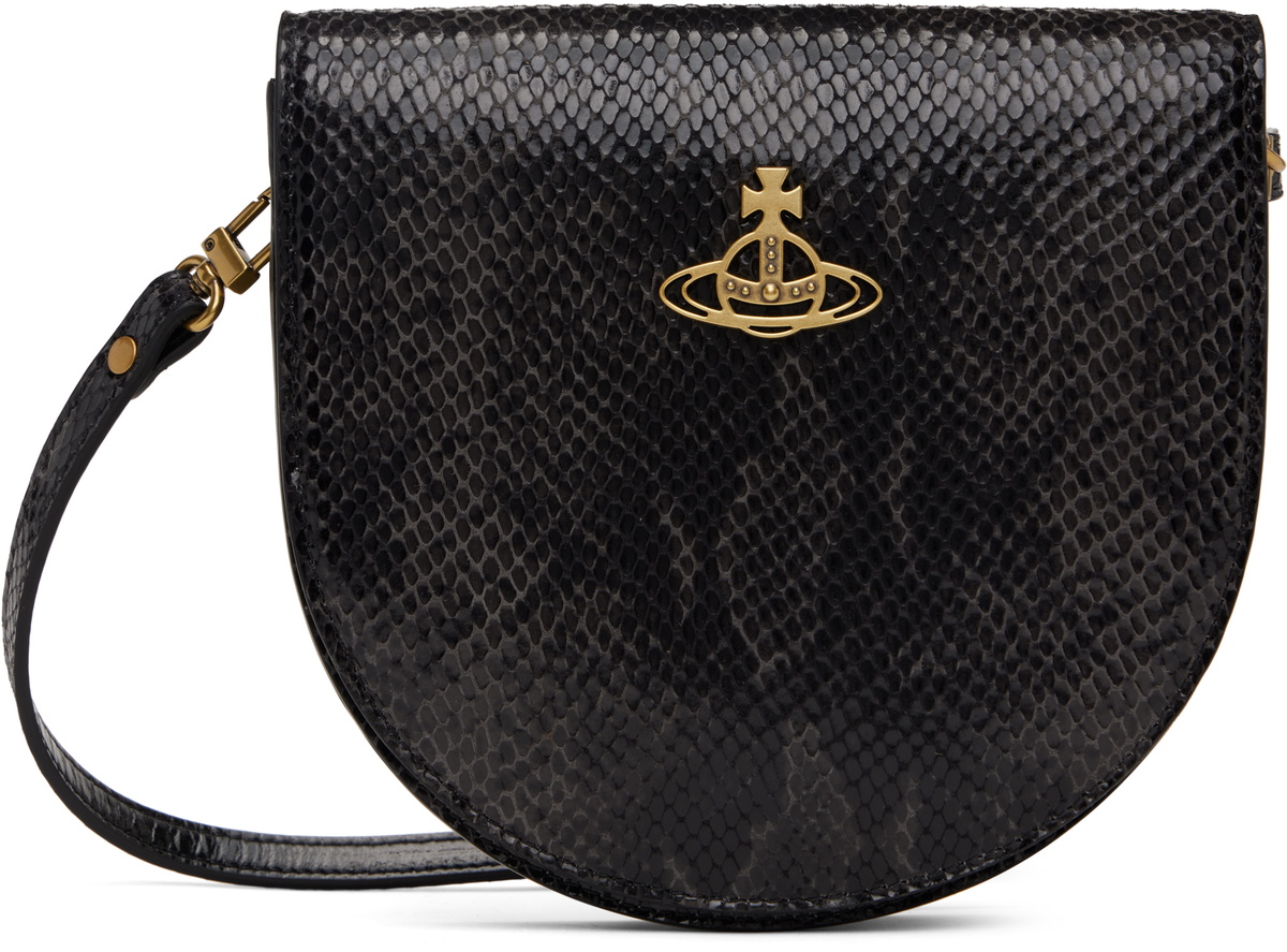 Vivienne Westwood Black Saddle Crossbody Bag Vivienne Westwood