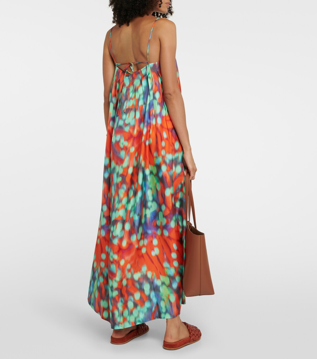 Asceno Heather printed silk maxi dress ASCENO