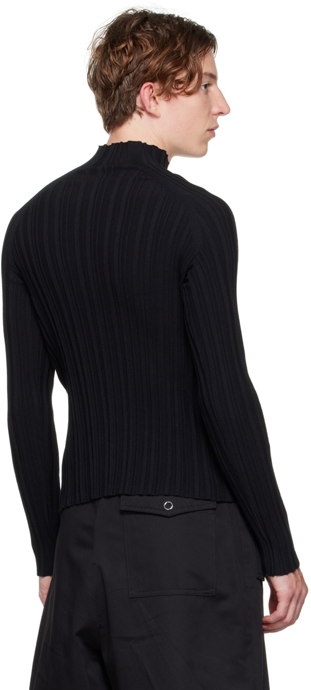 Dion Lee SSENSE Exclusive Black Collarbone Skivvy Sweater Dion Lee