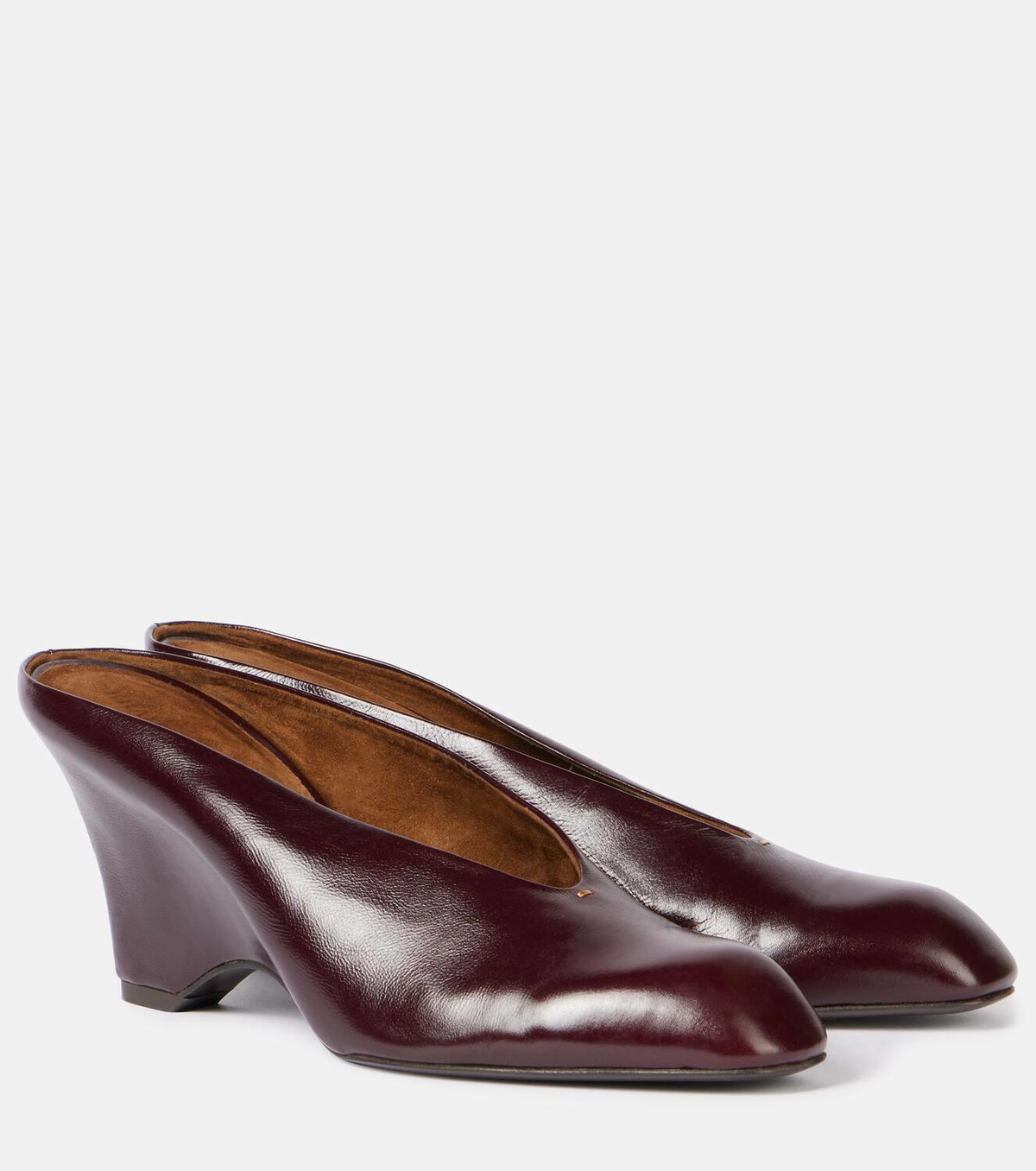 Khaite Colt 75 leather wedge mules Khaite