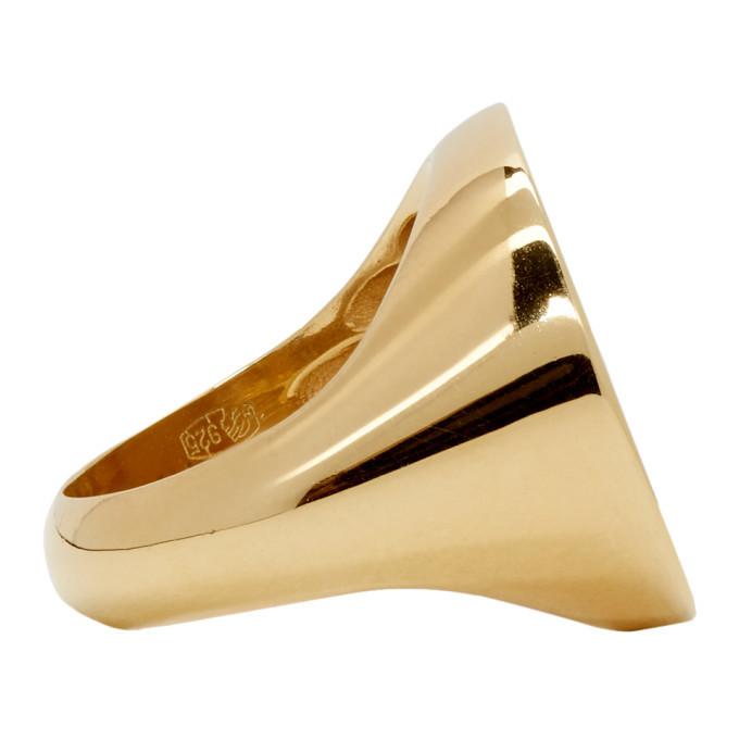 Maria Stern Gold Mirror Signet Ring Maria Black