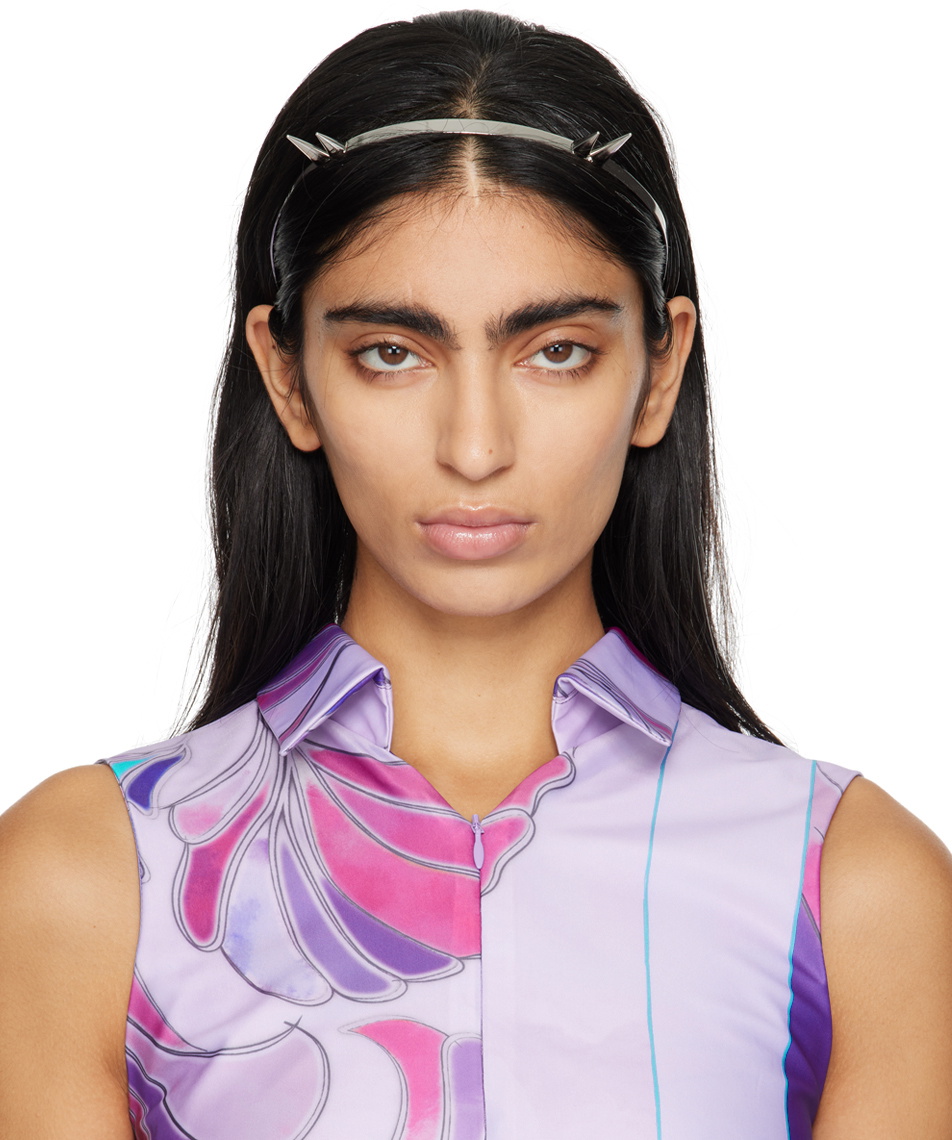 Justine Clenquet Silver Miya Headband Justine Clenquet