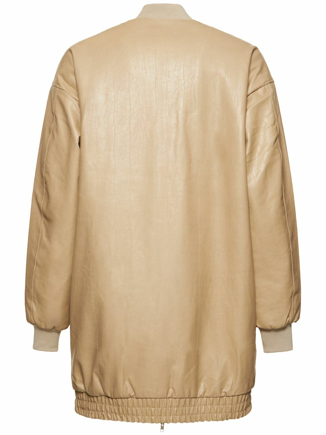 THE FRANKIE SHOP - Faux Leather Long Bomber Jacket The Frankie Shop