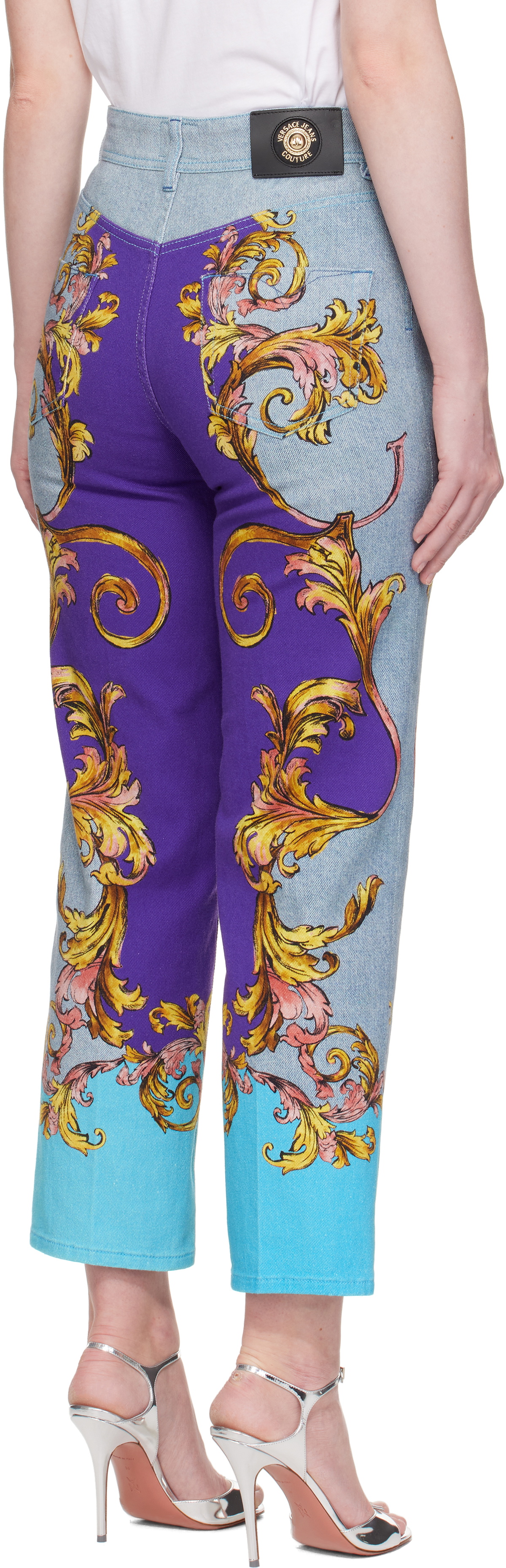 Versace Jeans Couture Multicolor Outline Barocco Slim-Fit Jeans Versace