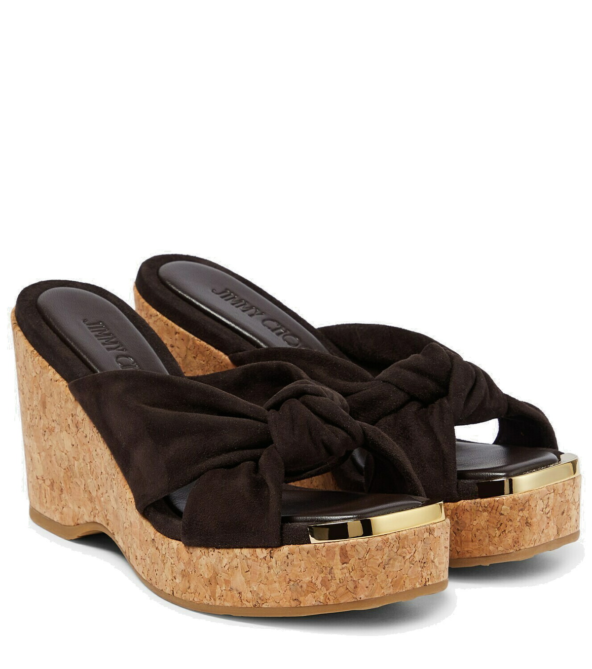 Jimmy Choo Avenue leather wedge sandals Jimmy Choo