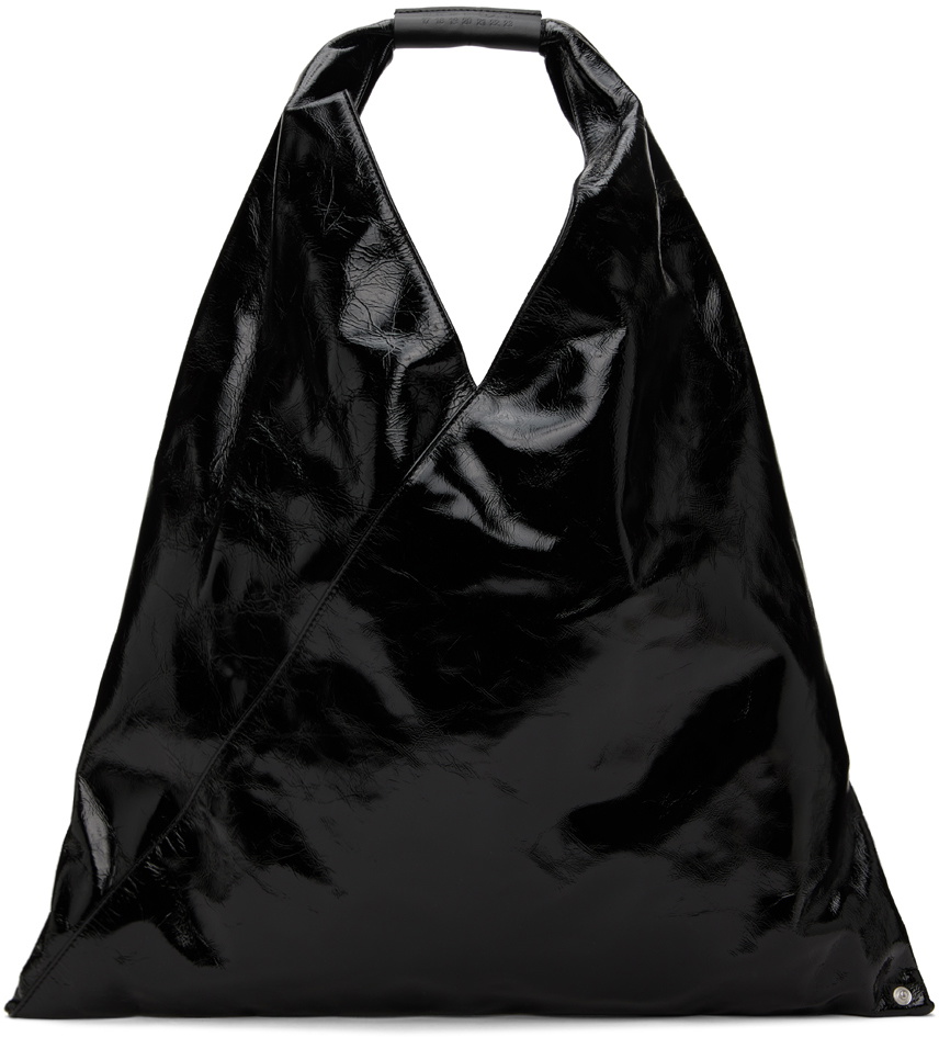 MM6 Maison Margiela Black Medium Triangle Tote MM6 Maison Margiela