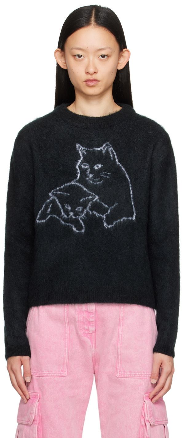 MSGM Black Jacquard Sweater MSGM