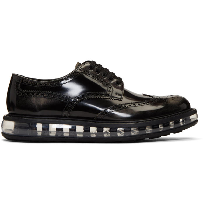 Prada Black Rubber Sole Brogues Prada