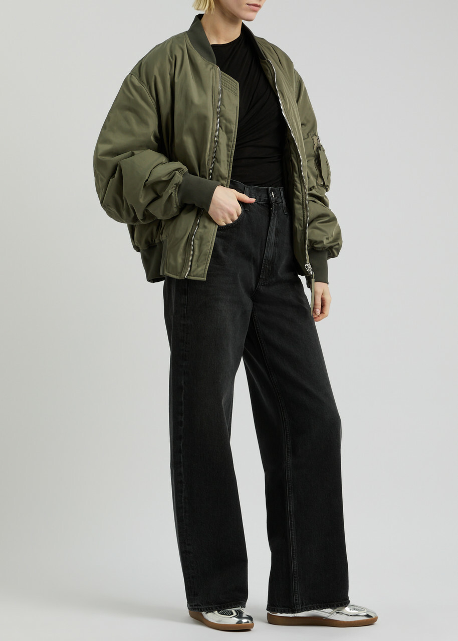 Agolde Low Curve Barrel-leg Jeans Black AGOLDE