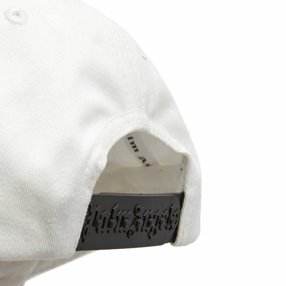 Palm Angels Men's Broken Shark Cap in Off White/Grey Palm Angels