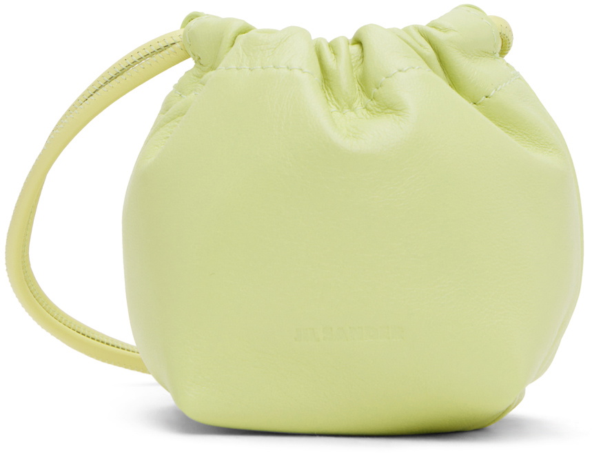 Jil Sander Green Mini Drawstring Crossbody Bag Jil Sander
