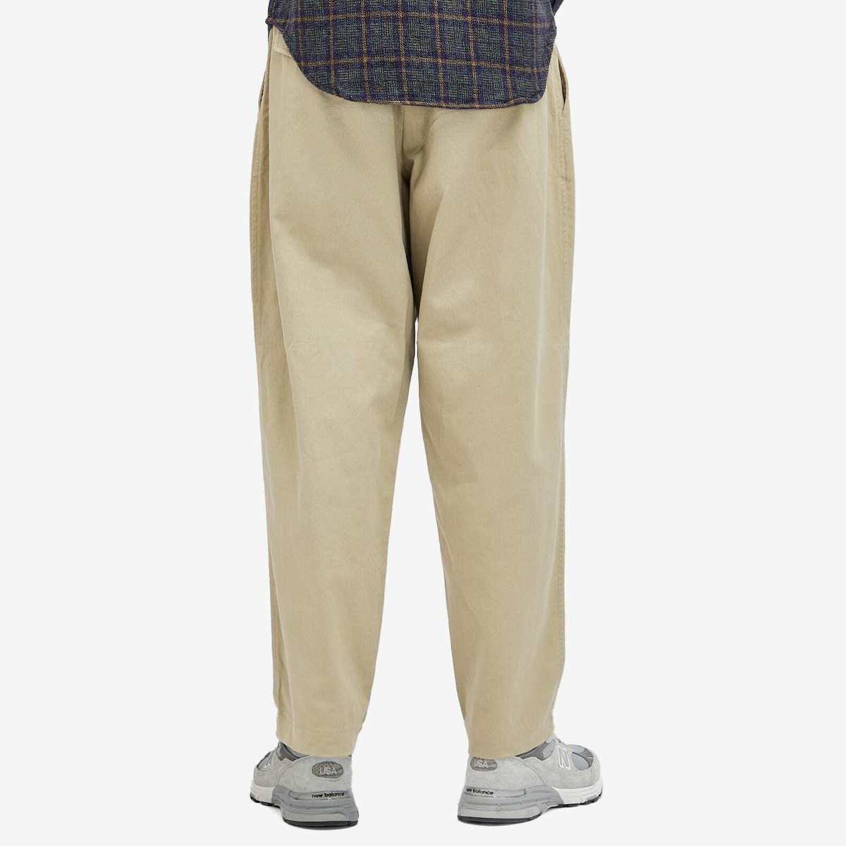 Universal Works Men's Pleated Track Pants in Stone Universal Works