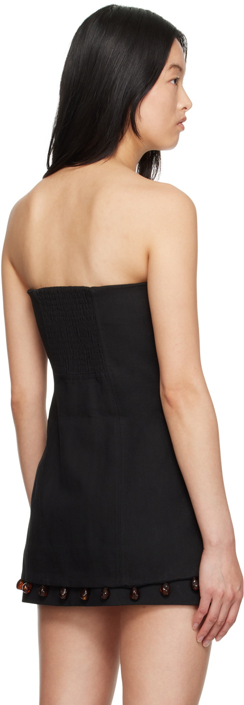 GANNI Black Beaded Tube Top GANNI