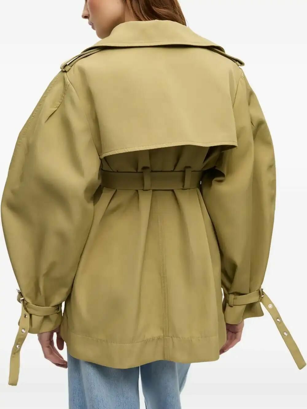 GANNI Balloon-Sleeve Trench Coat GANNI