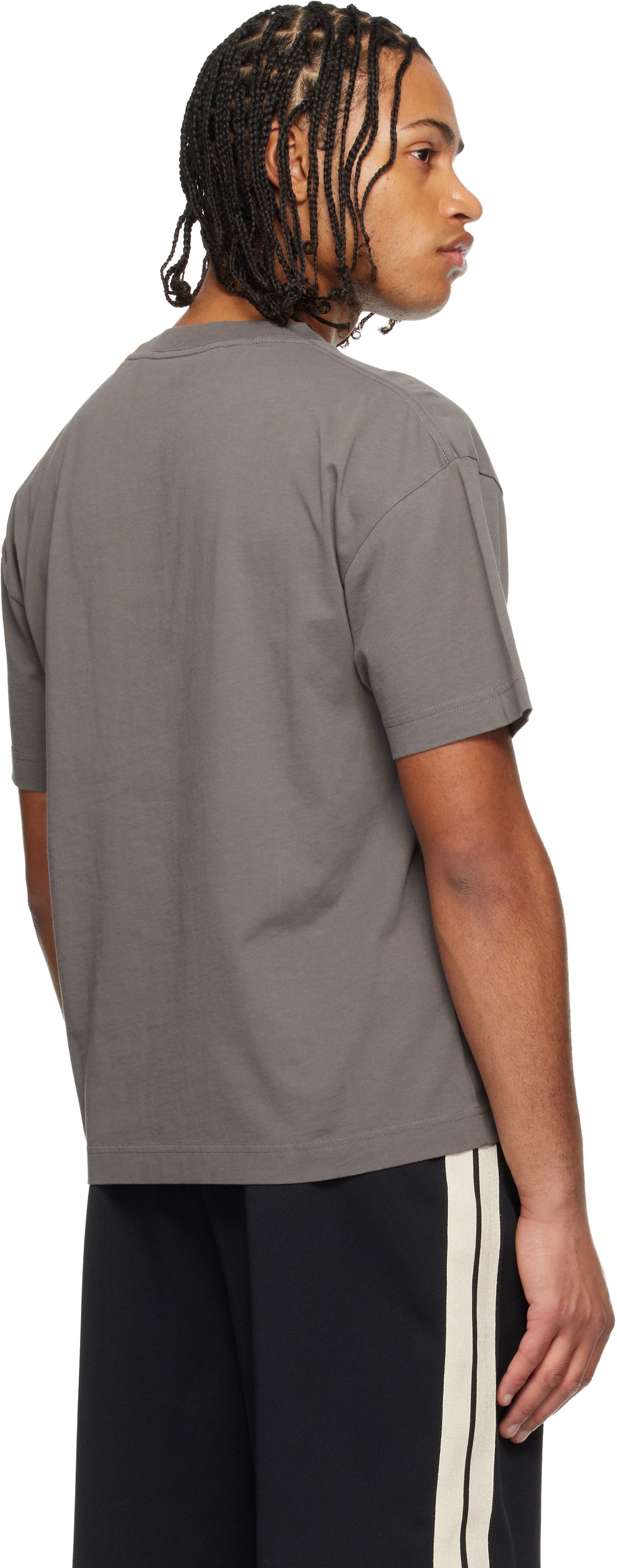 Palm Angels Gray Snake Box Logo Regular T-shirt Palm Angels
