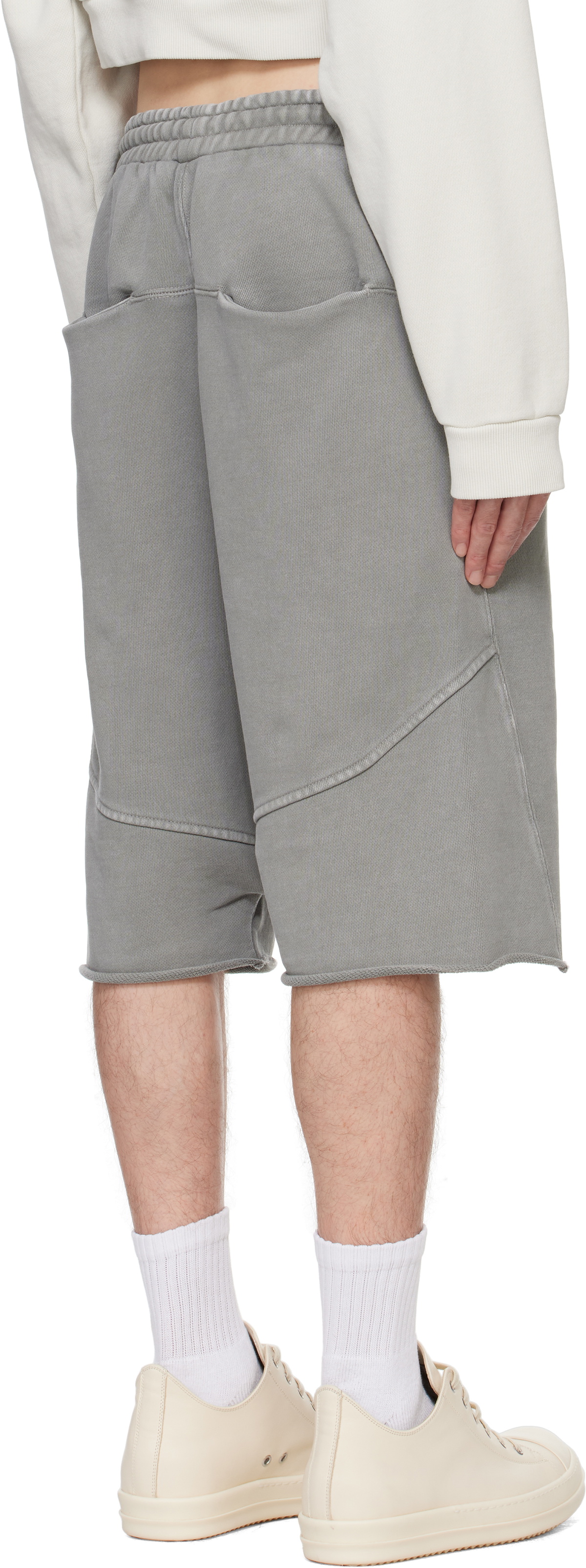 Entire Studios Gray Heavy Drop Shorts Entire Studios
