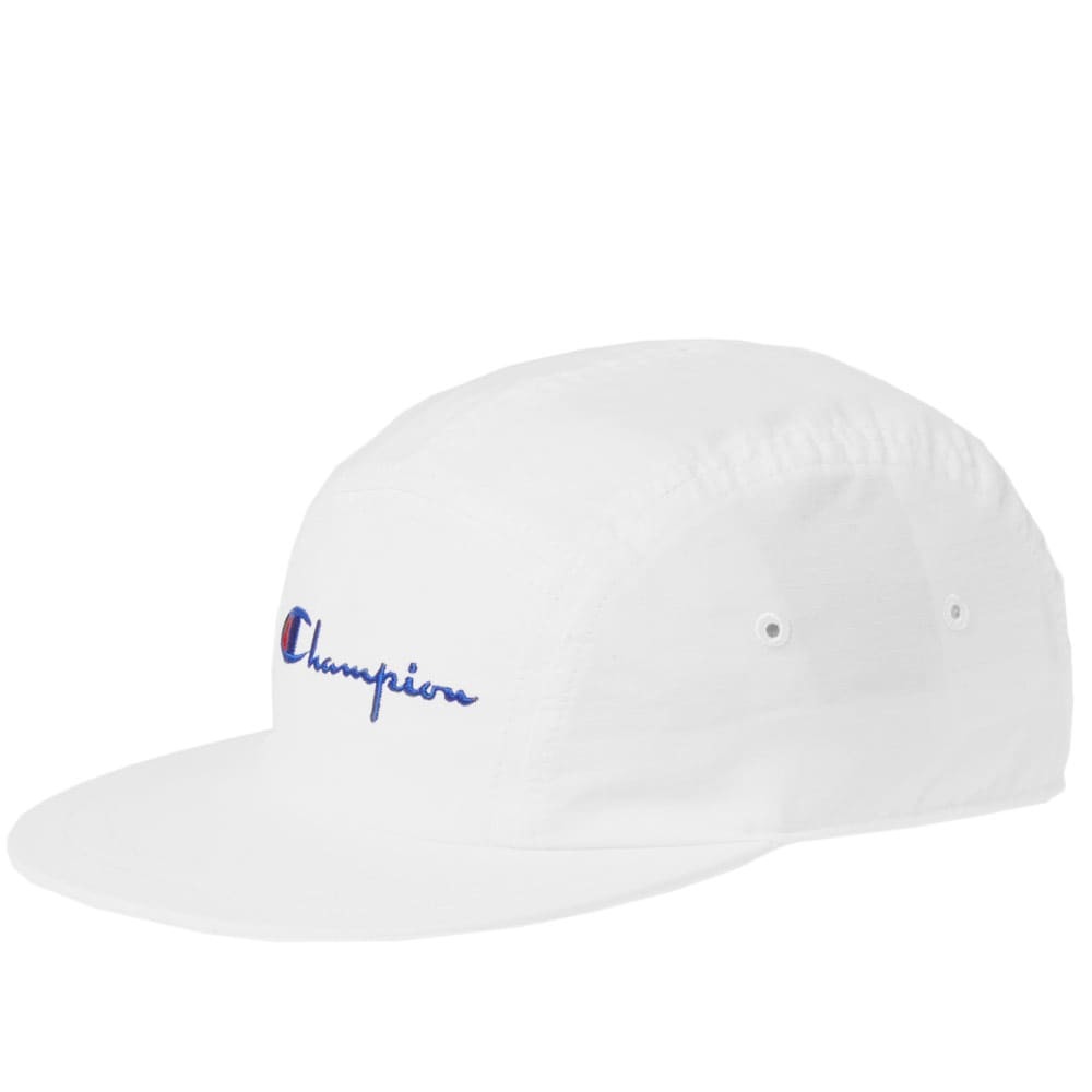Champion Reverse Weave Logo 5 Panel Cap White Champion Reverse Weave