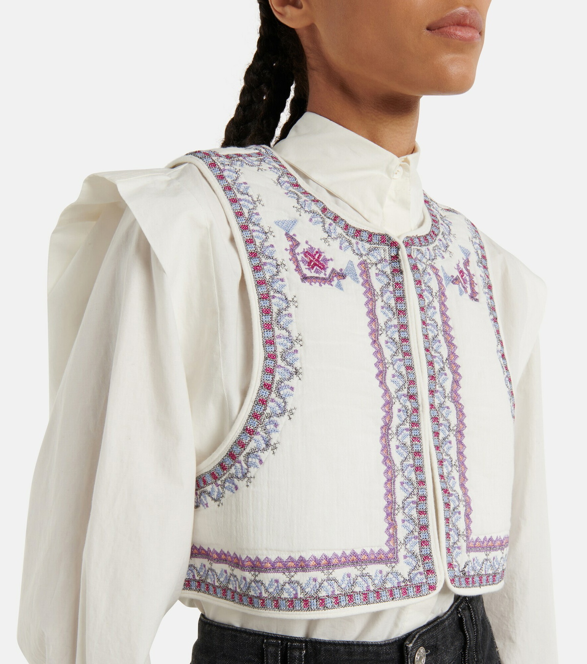 Isabel Marant - Cruz embroidered cotton vest Isabel Marant
