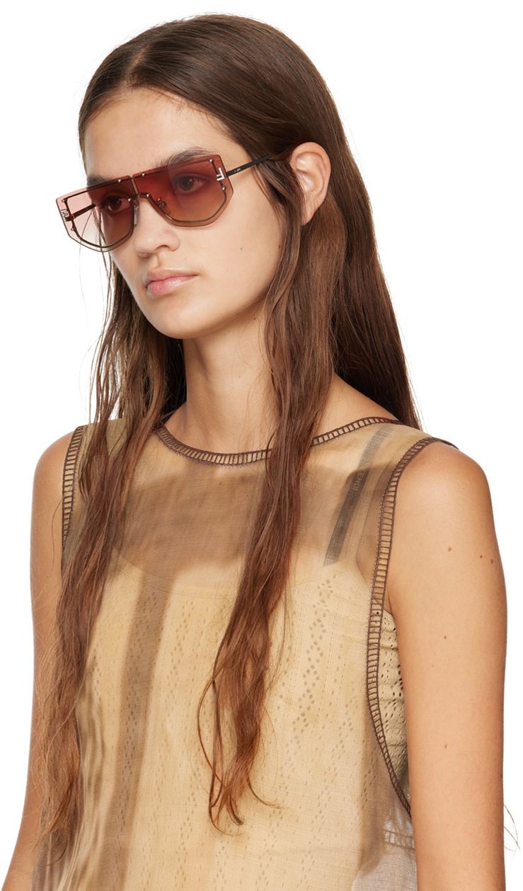 Fendi Silver 'Fendi First' Sunglasses Fendi