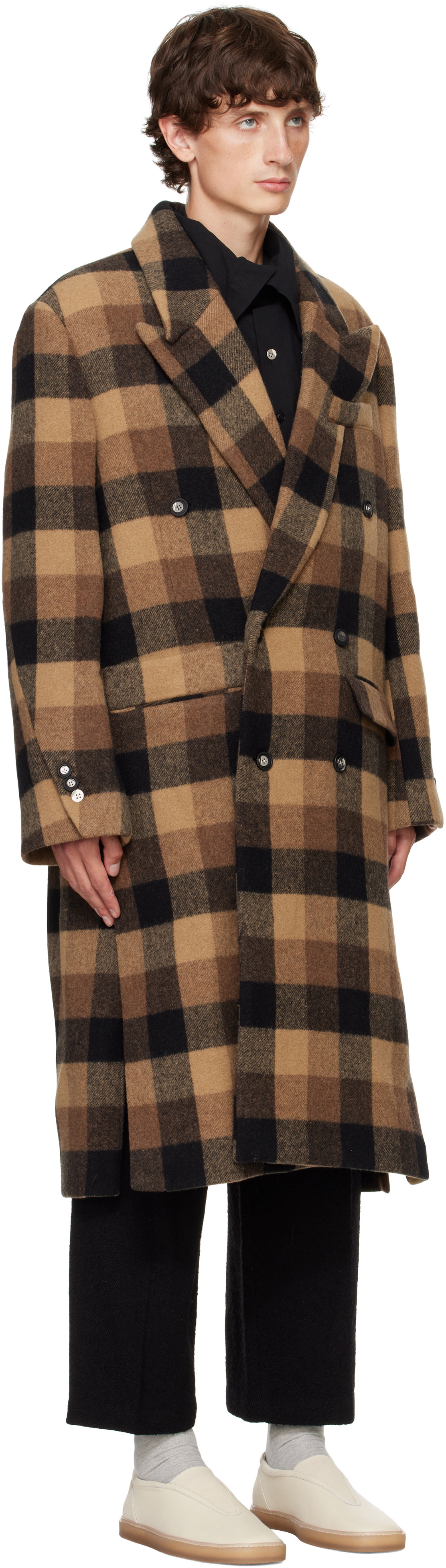 ADER error Brown Check Coat ADER error