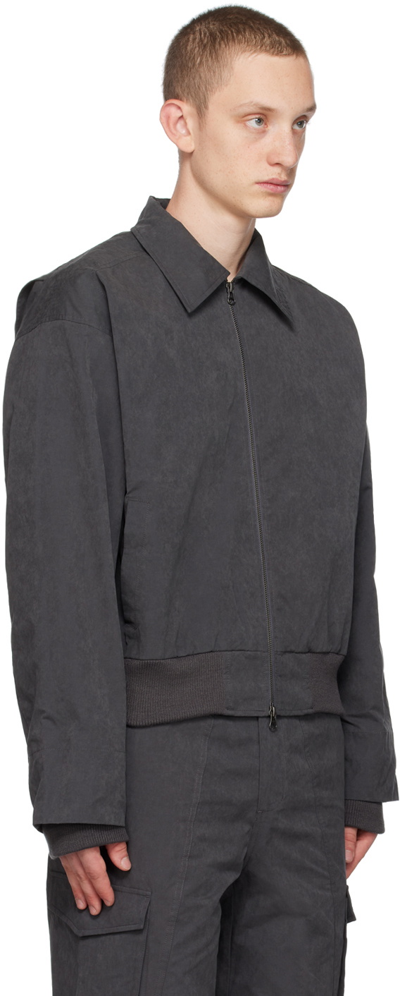 HGBB STUDIO Gray Elk Bomber Jacket HGBB STUDIO