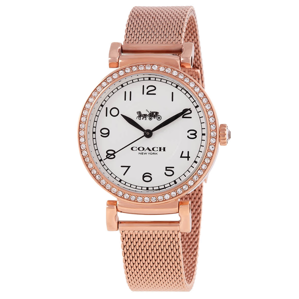 Coach Madison Quartz Crystal White Dial Ladies Watch 14503398 Coach
