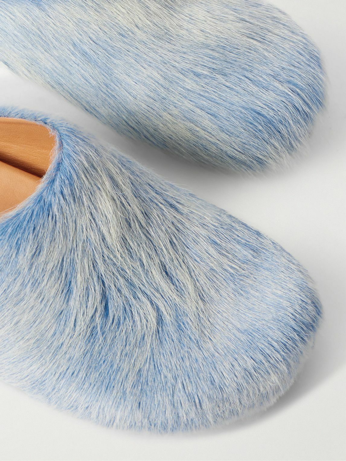 Marni - Fussbett Calf Hair Slippers - Blue Marni