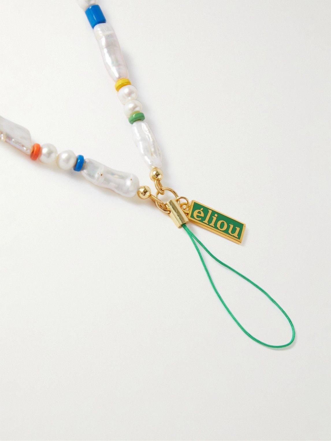éliou - Phea Pearl and Enamel Beaded Phone Strap éliou