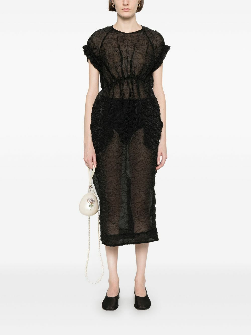Simone Rocha Textured Midi Dress Simone Rocha