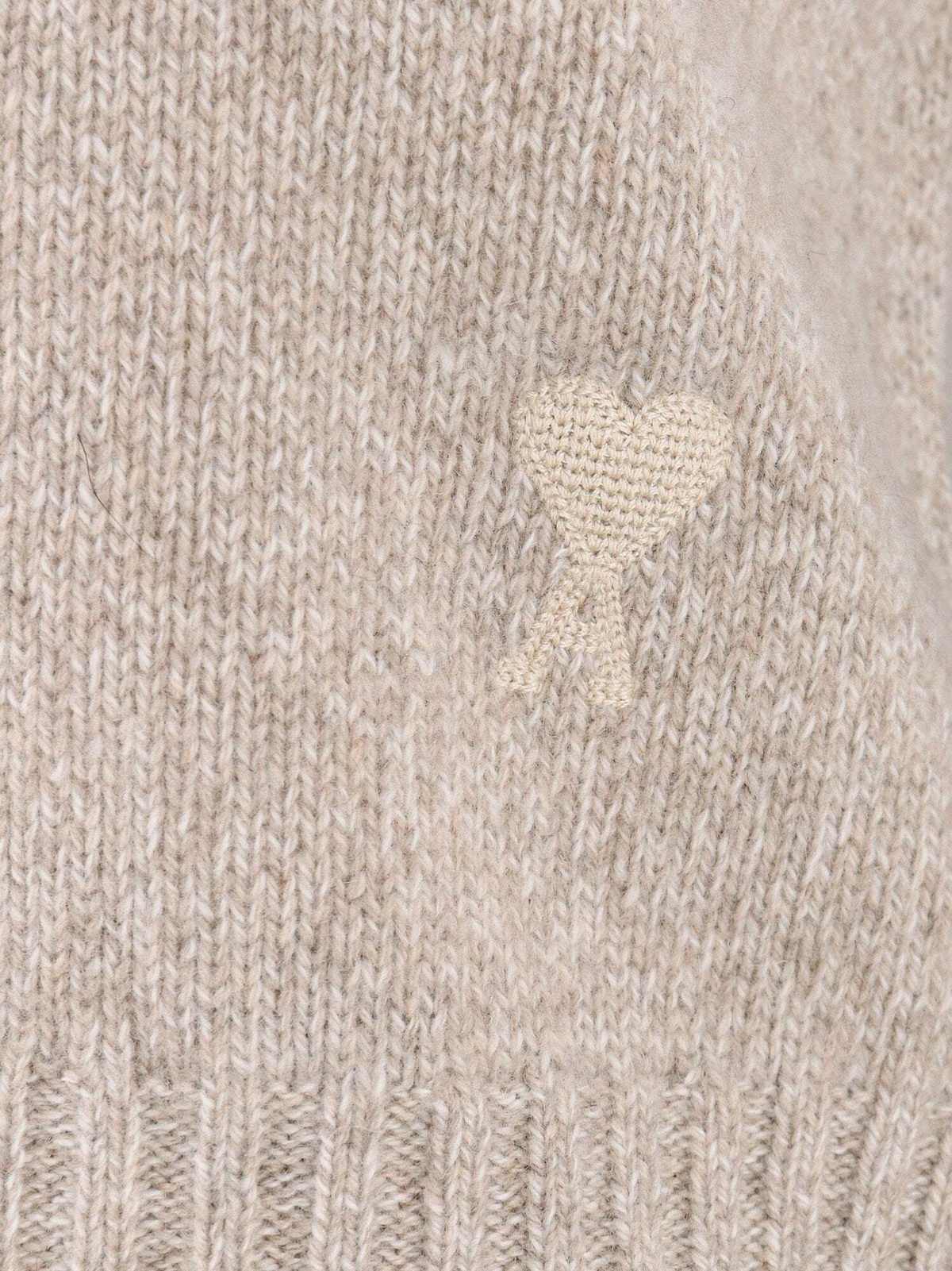 Ami Paris Sweater Beige Womens AMI