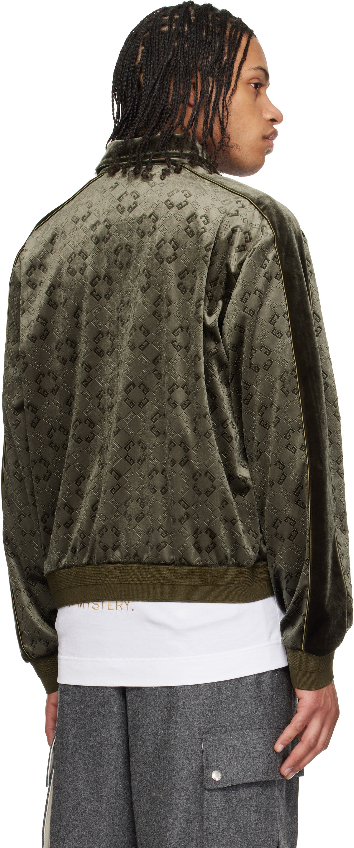 Givenchy Green Monogram 72 Velvet Track Jacket Givenchy