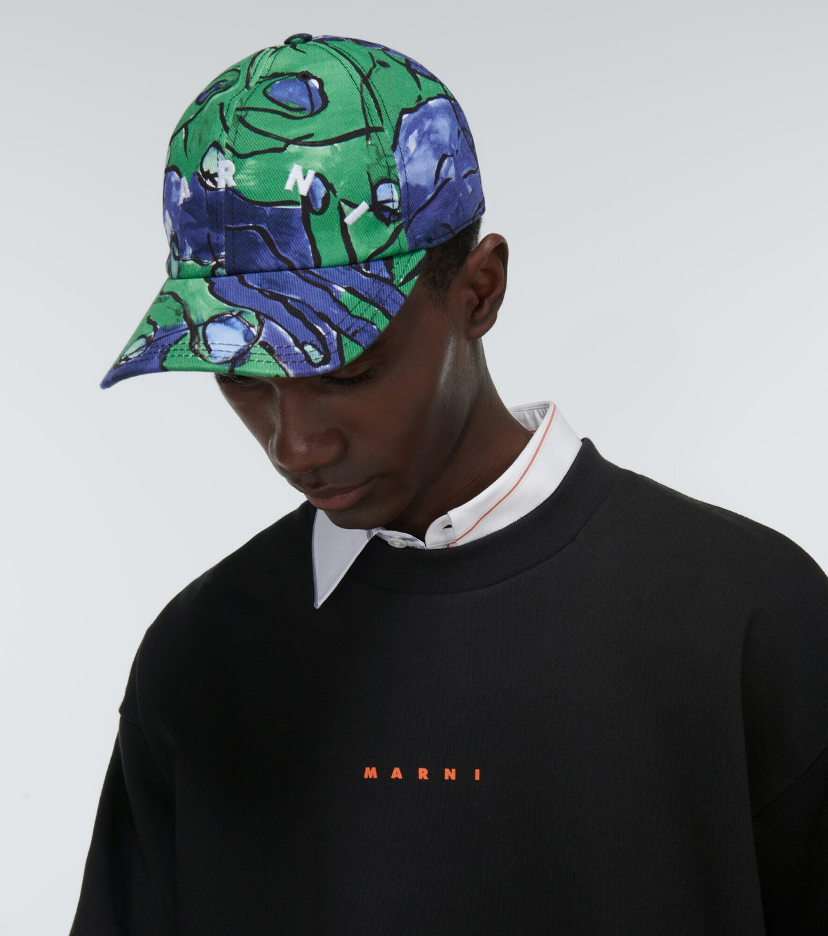 Marni - Embroidered cotton baseball cap Marni