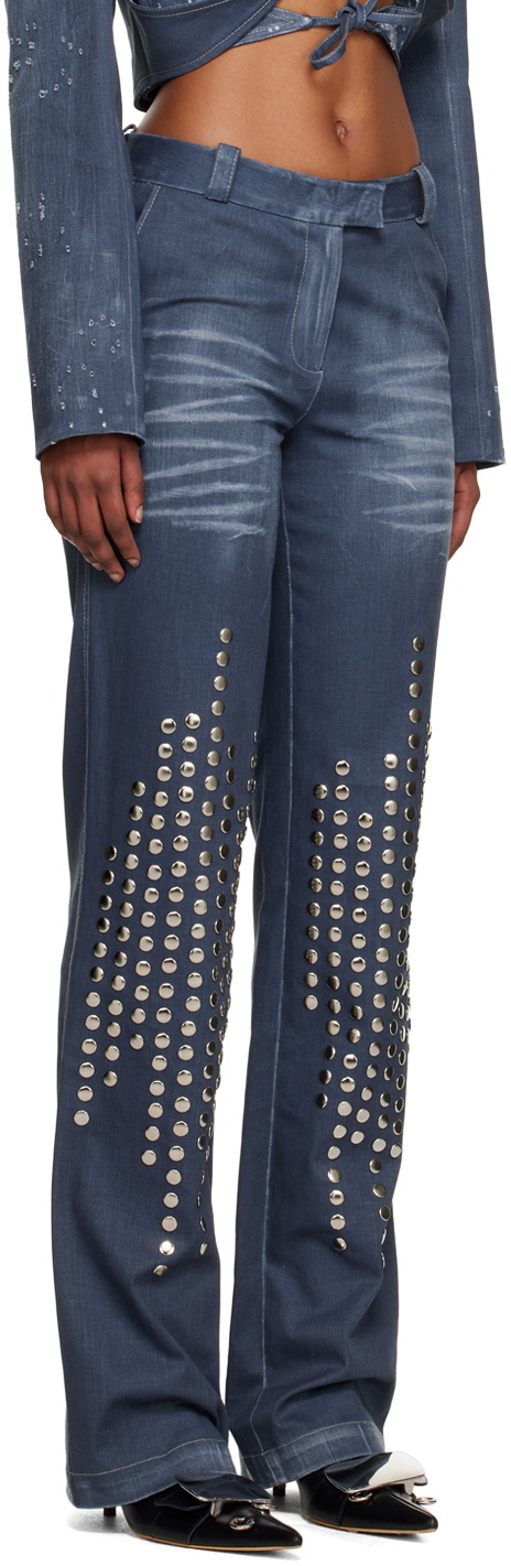 Lado Bokuchava Blue Studded Jeans Lado Bokuchava