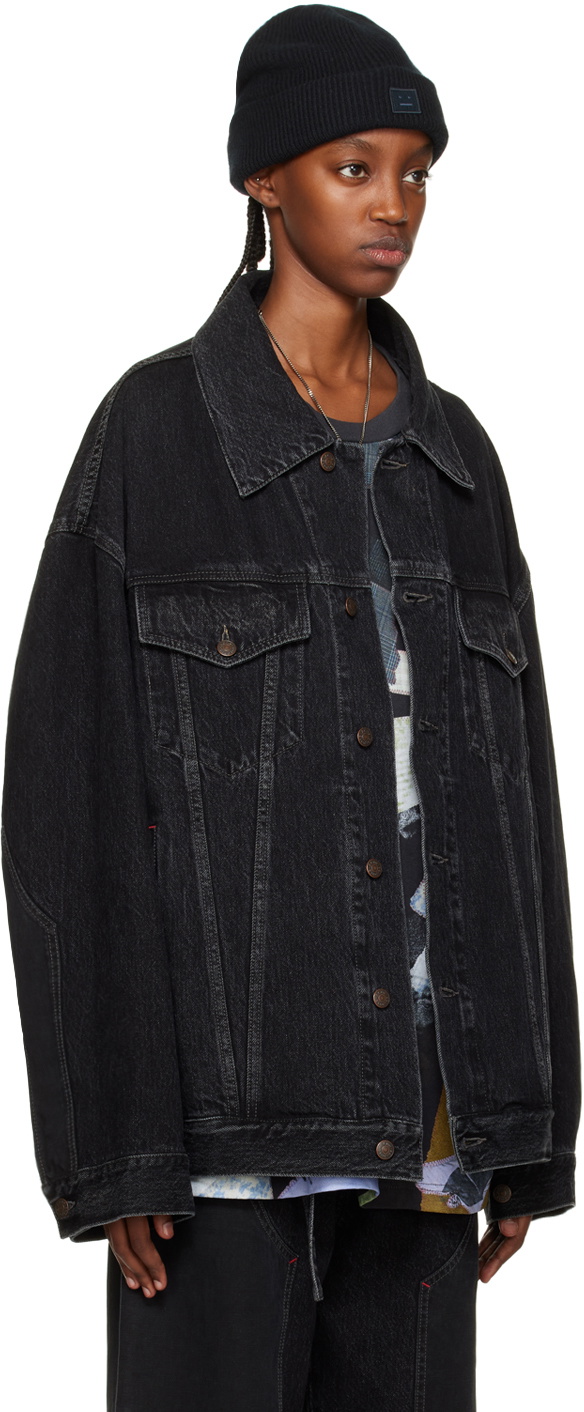 Acne Studios SSENSE Exclusive Black Denim Jacket Acne Studios