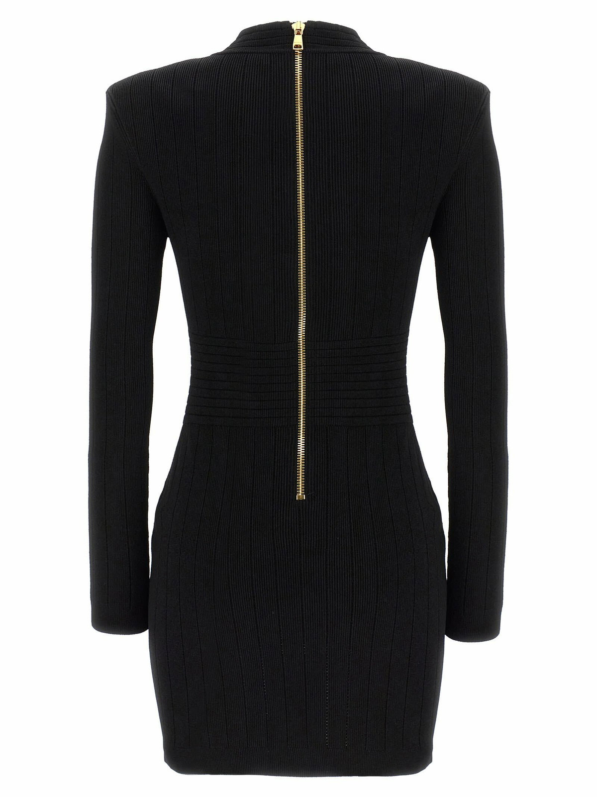 Balmain Logo Button Ribbed Dress Balmain