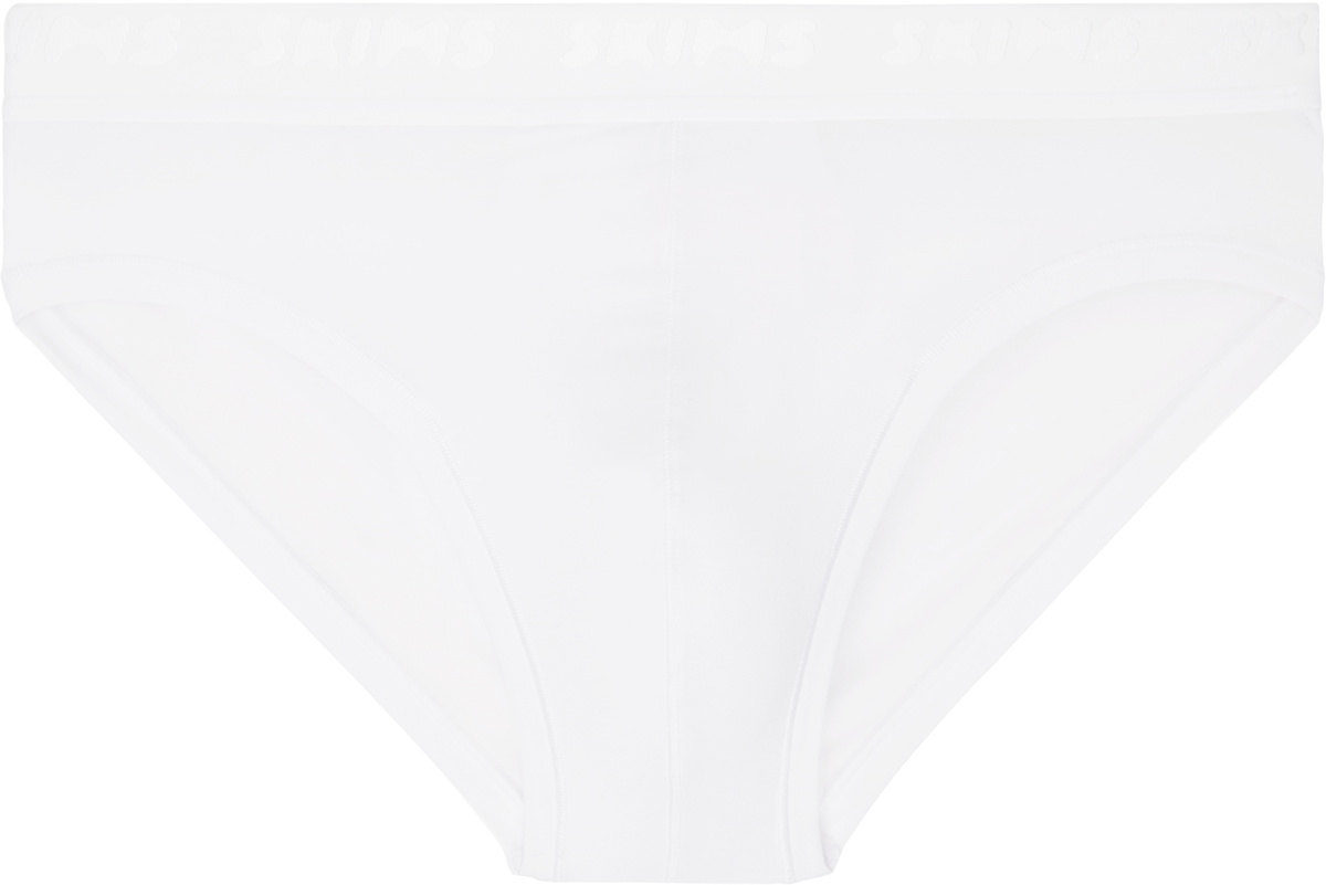SKIMS Three-Pack White SKIMS Stretch Briefs SKIMS