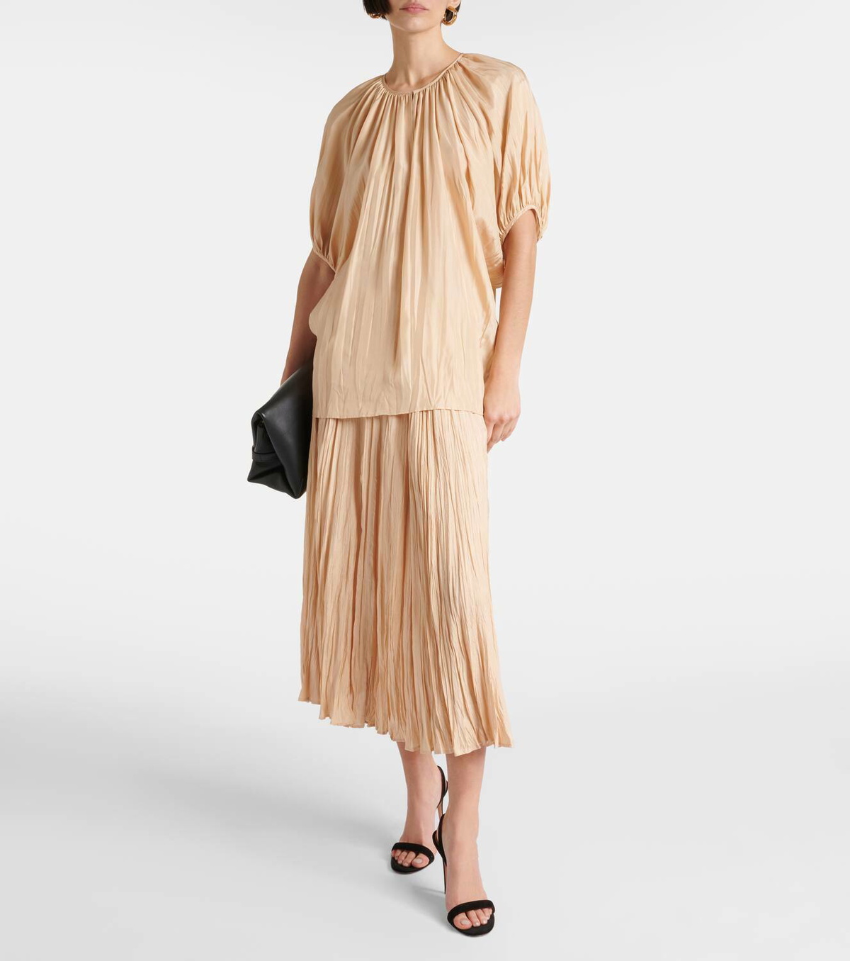 Joseph Briela pleated habotai silk blouse Joseph