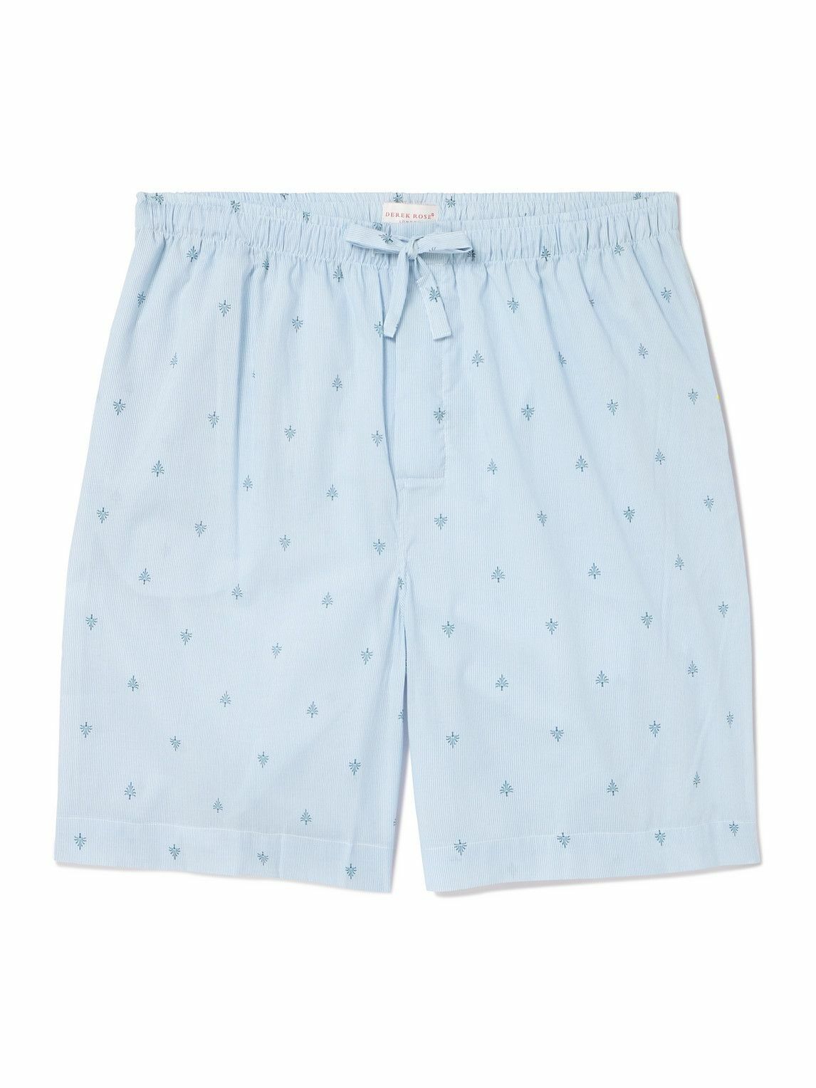 Derek Rose - Nelson 100 Printed Cotton-Batiste Pyjama Shorts - Blue ...